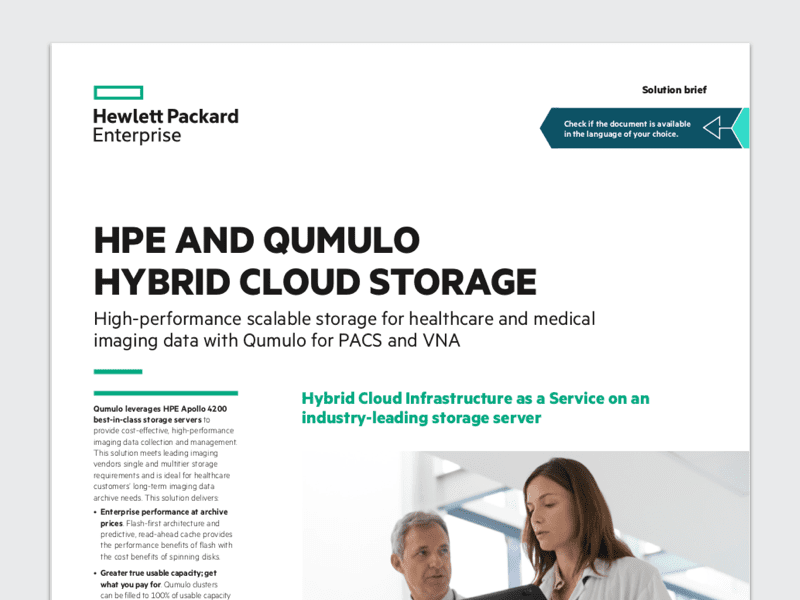 HPE and Qumulo Hybrid Cloud Storage - Qumulo