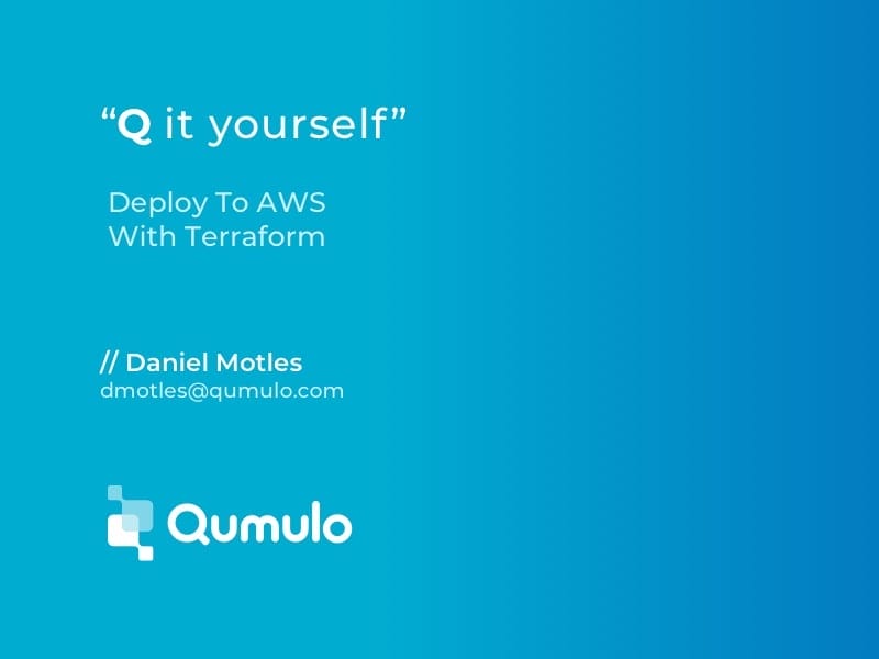 Deploy Qumulo on AWS with Terraform Provisioning Tool - Qumulo