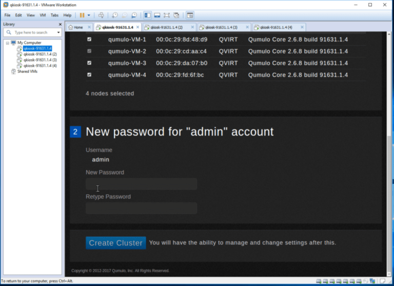How To Create a Qumulo Cluster on Windows | Qumulo Documentation