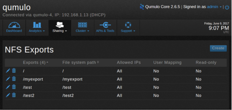 How To Create an NFS Export | Qumulo Documentation
